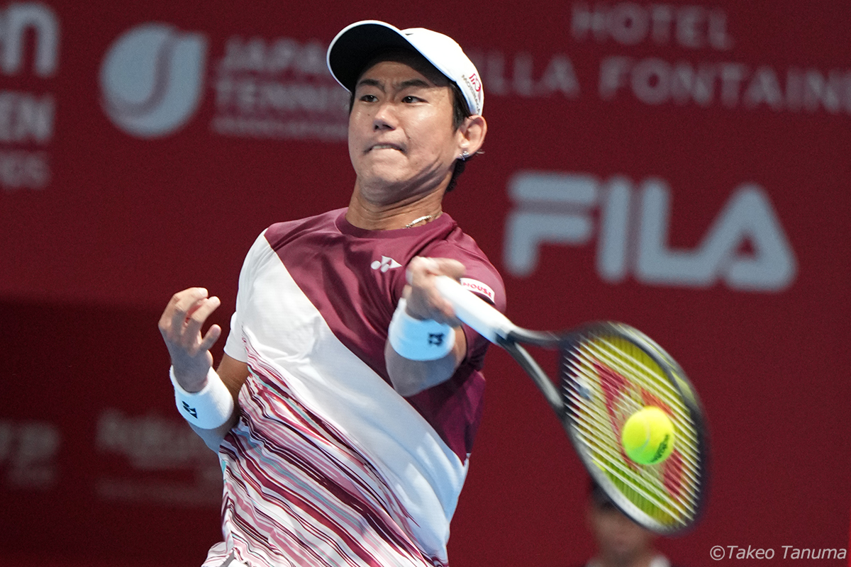 西岡良仁、連戦の疲れある中で2時間超の熱戦も逆転許し初戦敗退[楽天ジャパンオープン]